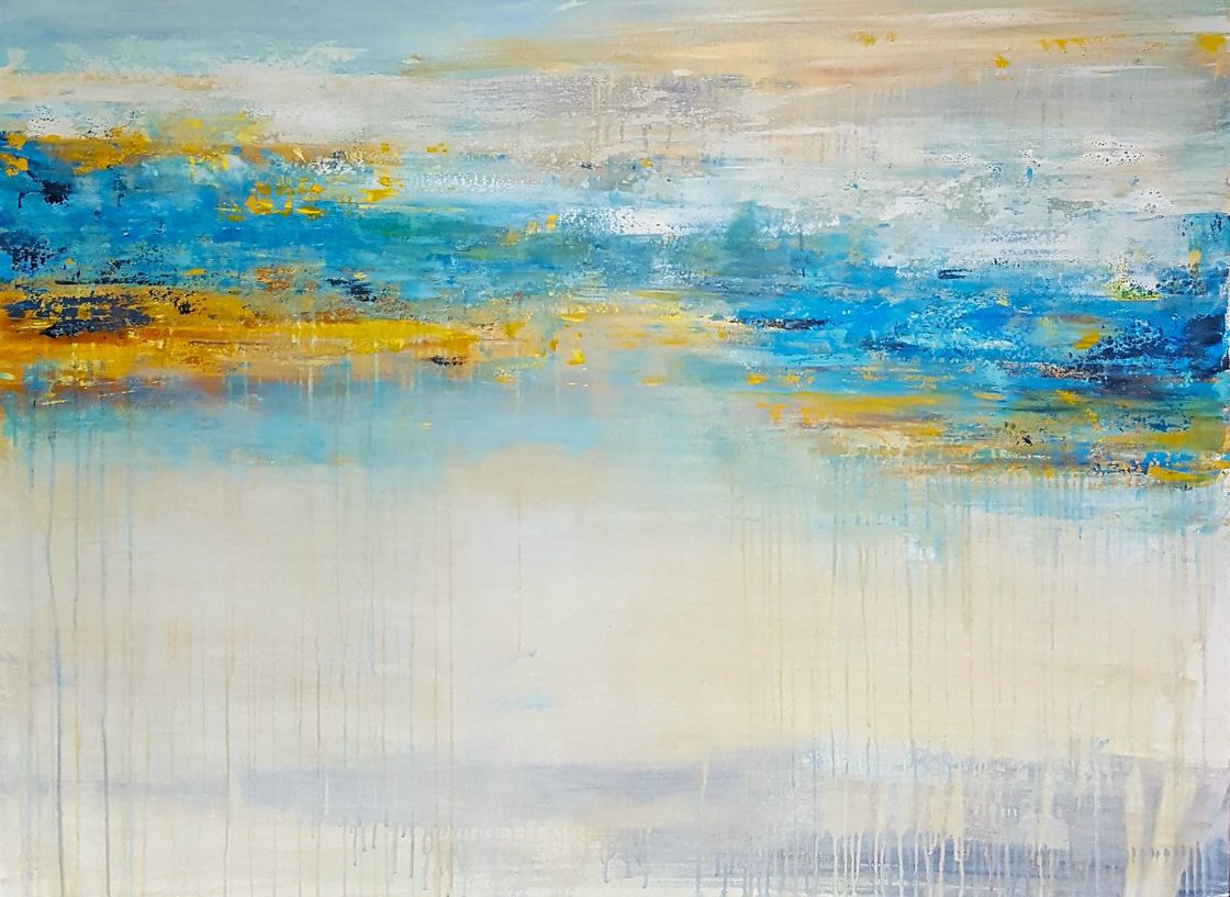 "Mirage" large 48"x36" Acrylic painting by Laura Spring | Artfinder
