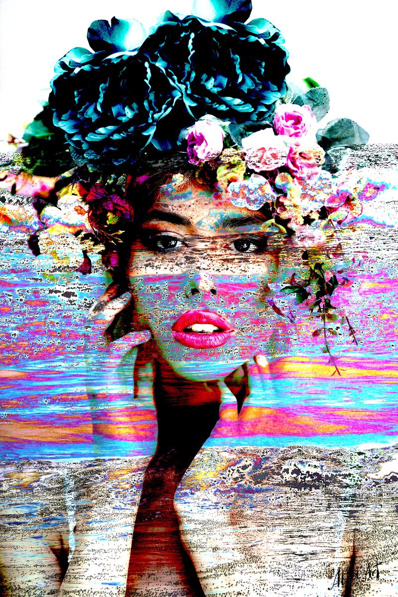 Underwater Portrait Pink Digital Art Giclée By Alex Solodov Artfinder