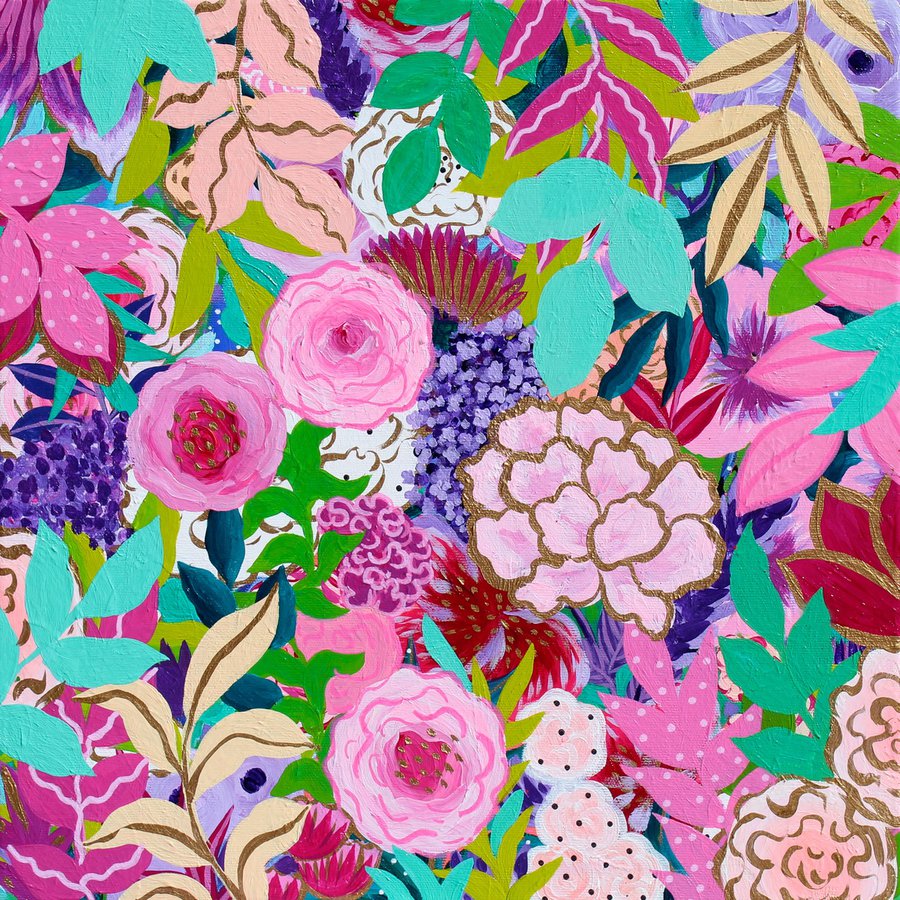 Flower Dreamscape of Spring Acrylic painting by Martina Boycheva ...