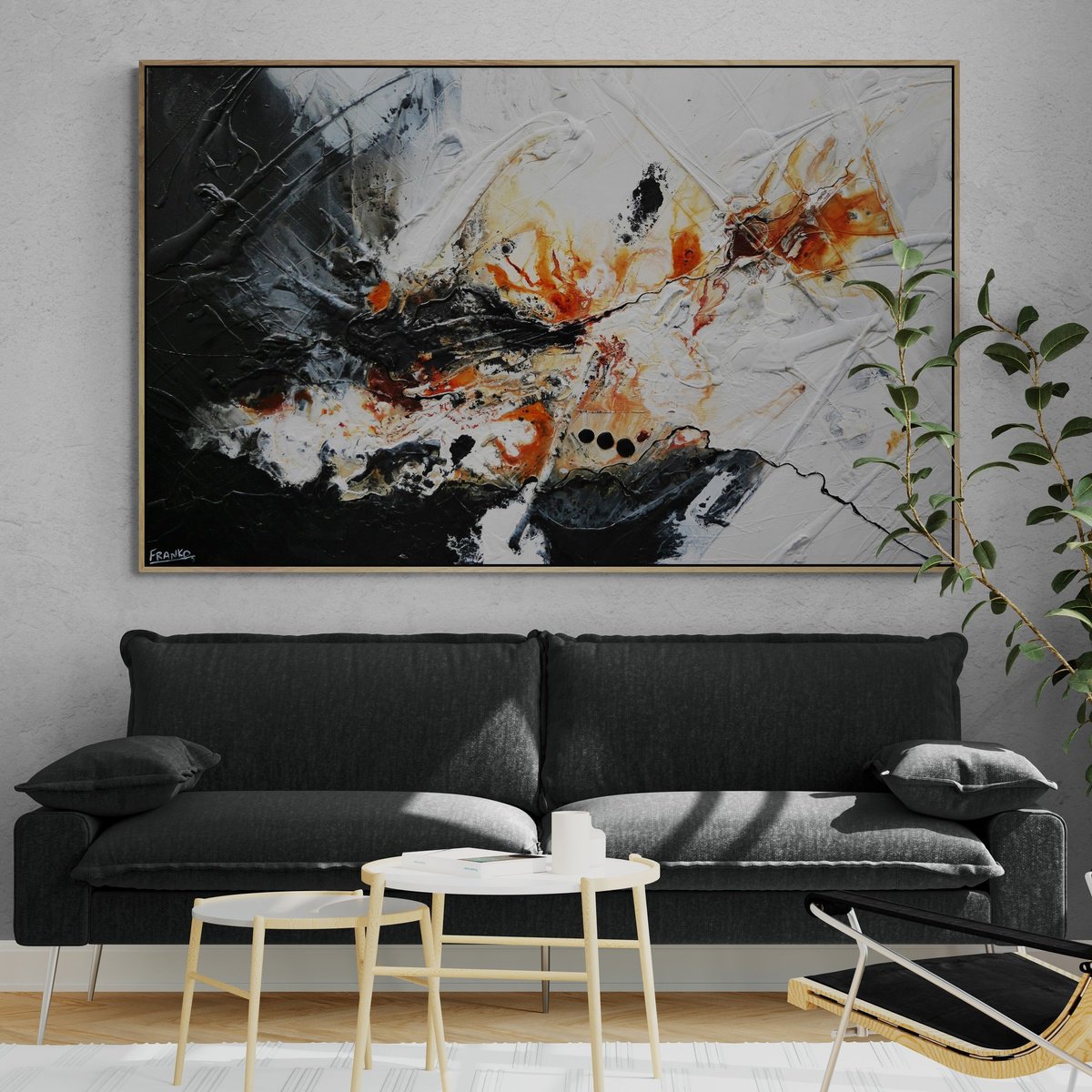 Rust and Slate Acrylic painting: Franko | Artfinder