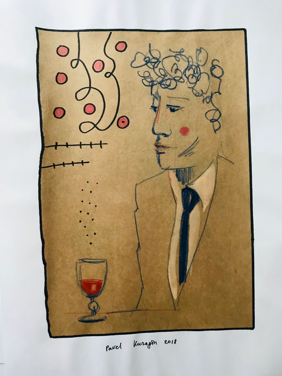 Immoral man Pastel drawing by Pavel Kuragin | Artfinder
