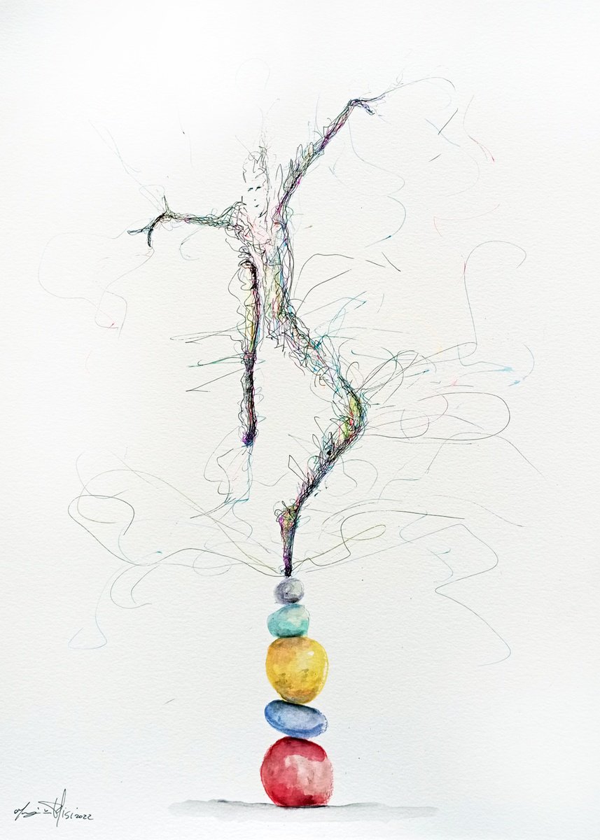 The dance of uncertainties Ink drawing by Maurizio Puglisi | Artfinder