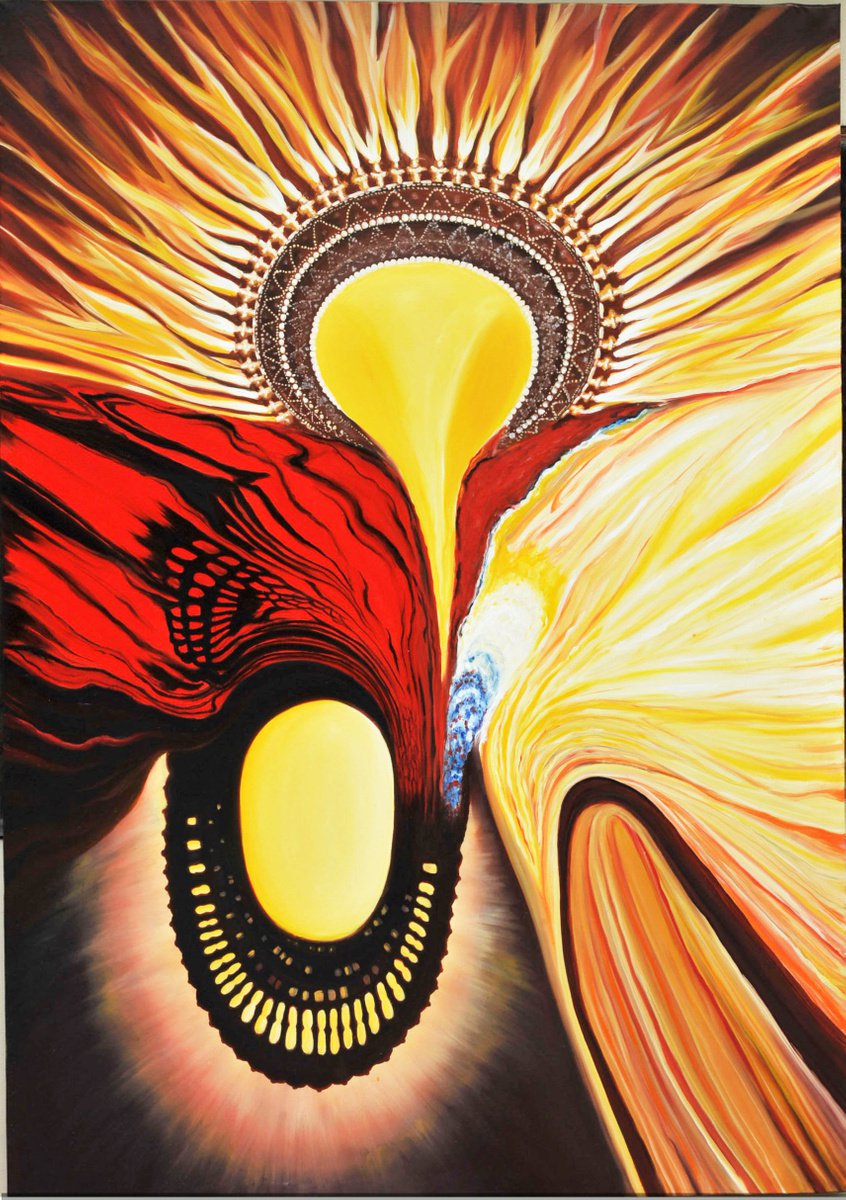 Samay chakra Oil painting: Arati Mishra | Artfinder