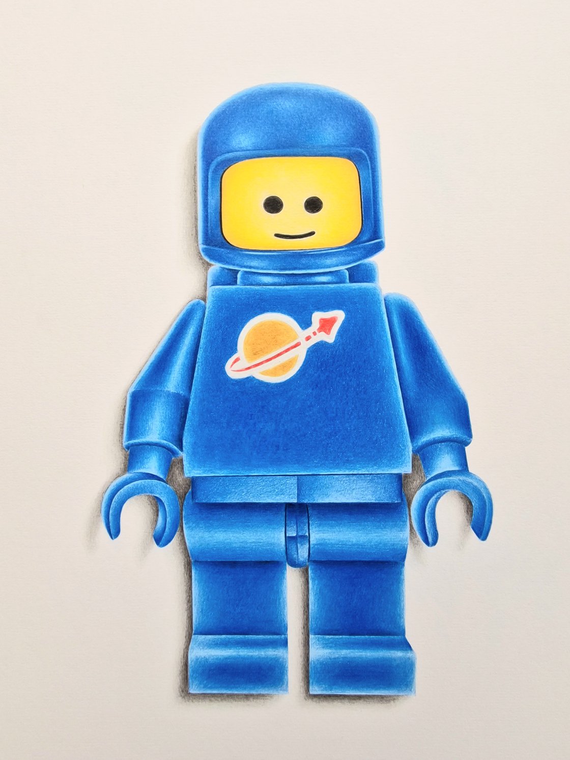 Spaceman Lego Minifigure Pencil drawing: Daniel Shipton | Artfinder