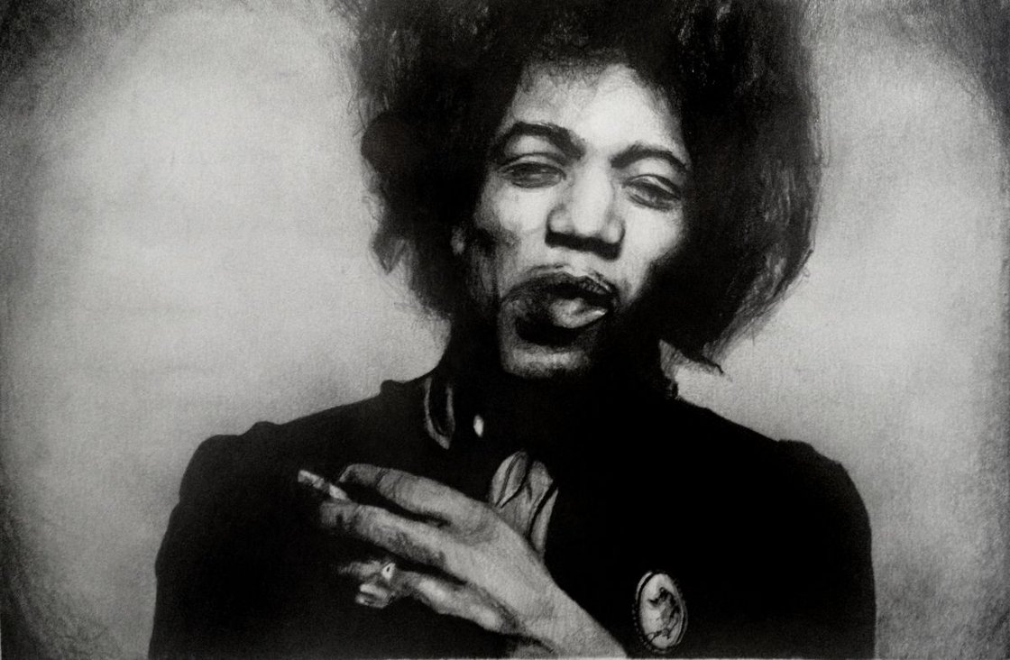 Jimi Hendrix smoking - Photorealistic Pencil Drawing Pencil drawing ...
