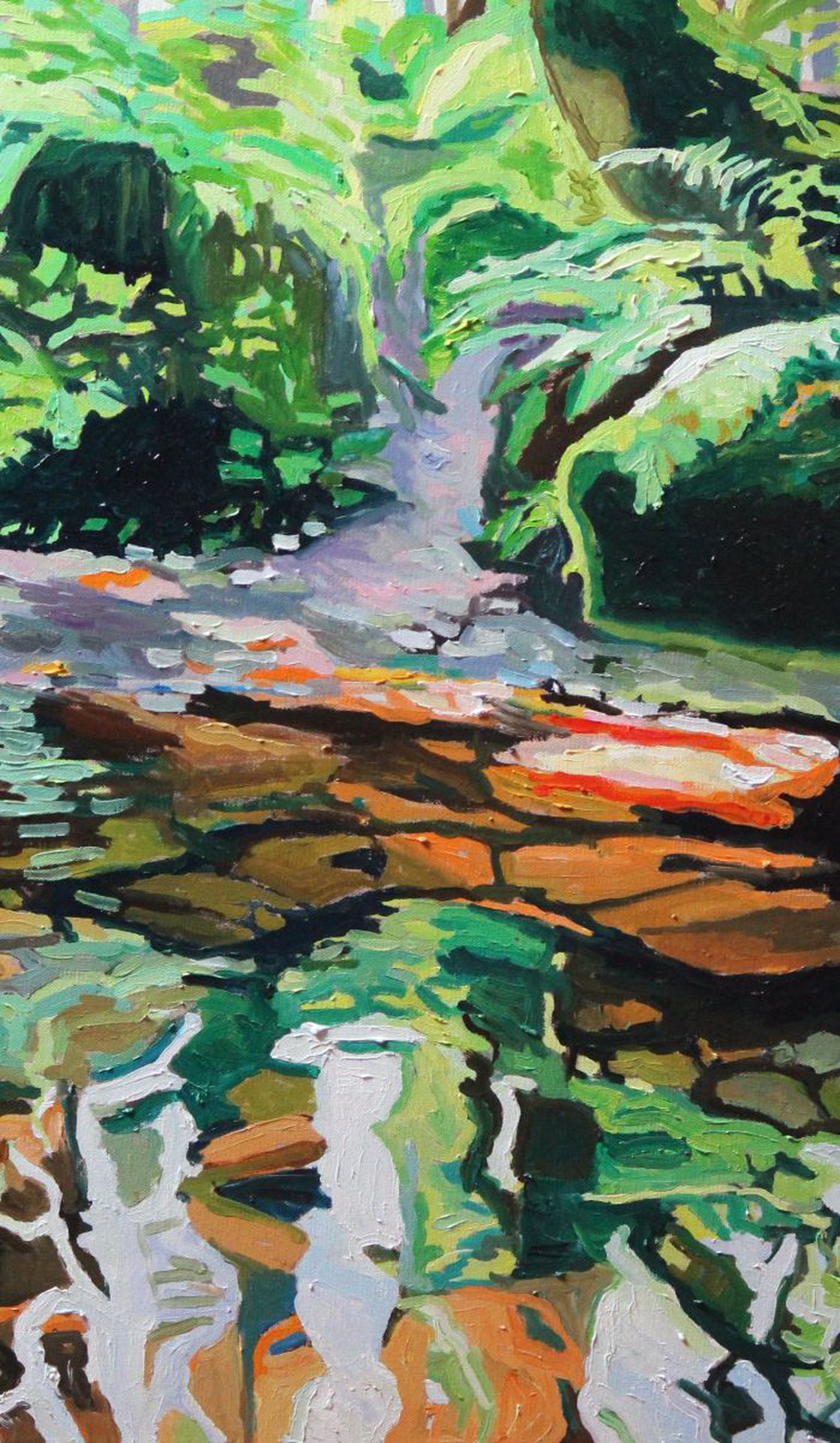 The Trickling Stream Oil painting by Emma Cownie | Artfinder