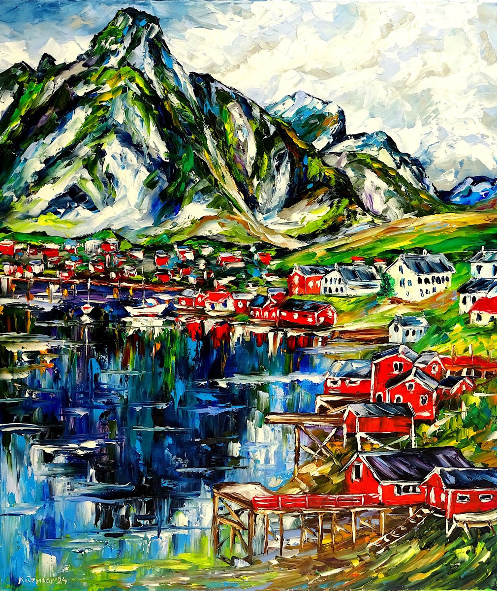 Lofoten Oil painting: Mirek Kuzniar | Artfinder
