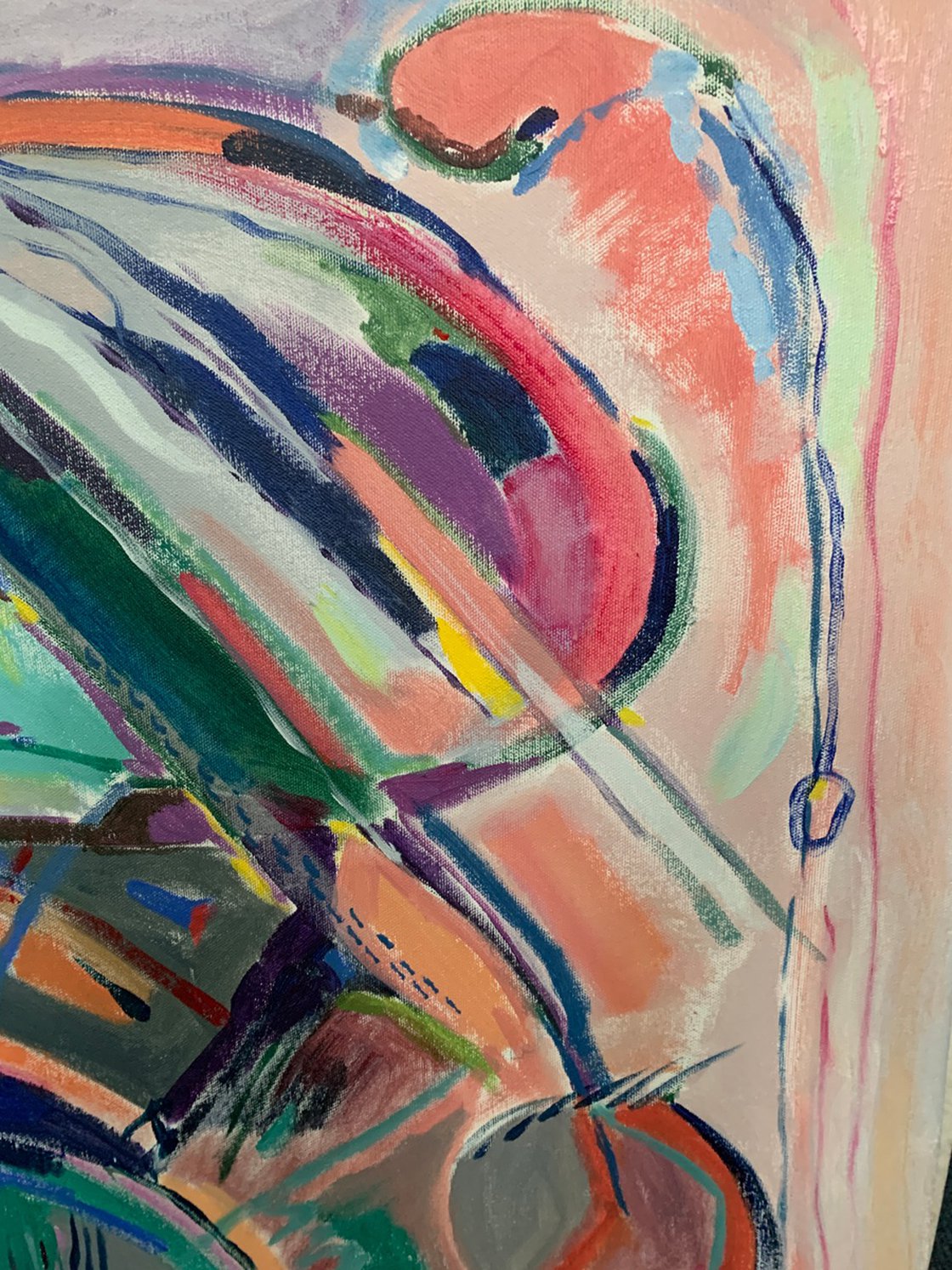 Original Acrylic Painting - 2 Steps Forward & 1 Back No.2 by Hanna Bell
