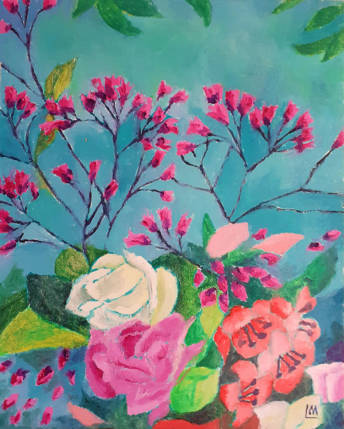 Bouquet Oil painting by Lisa Mann | Artfinder