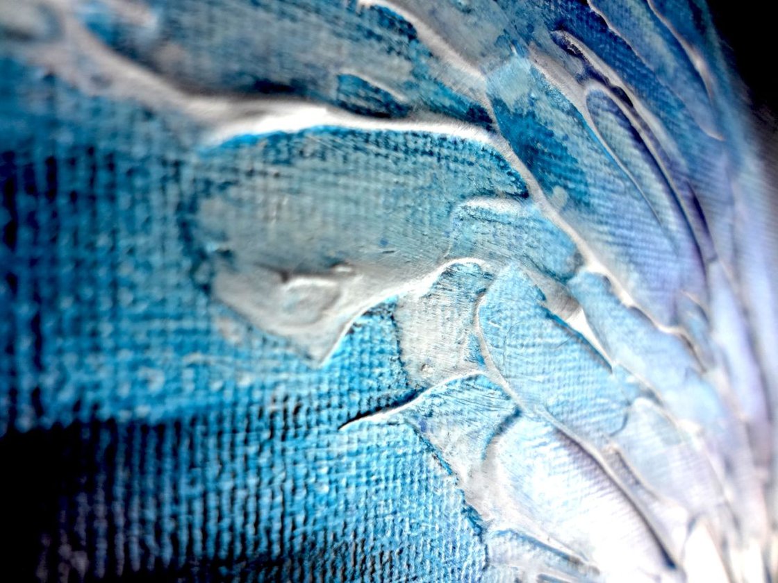 Small Textured Waves Acrylic painting: Elizabeth McDonough