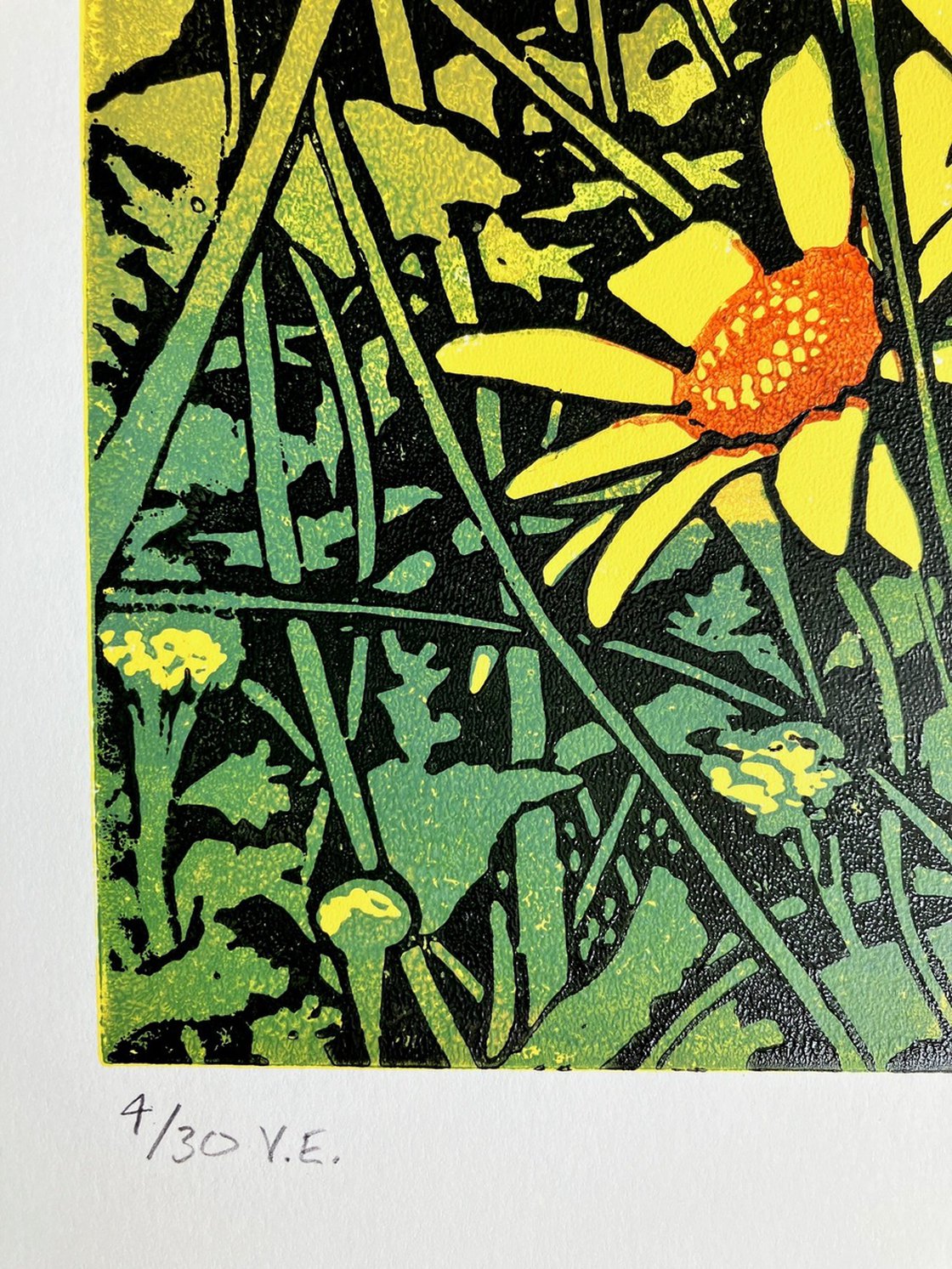 Black-eyed Susans Linocut: Susan Noble | Artfinder