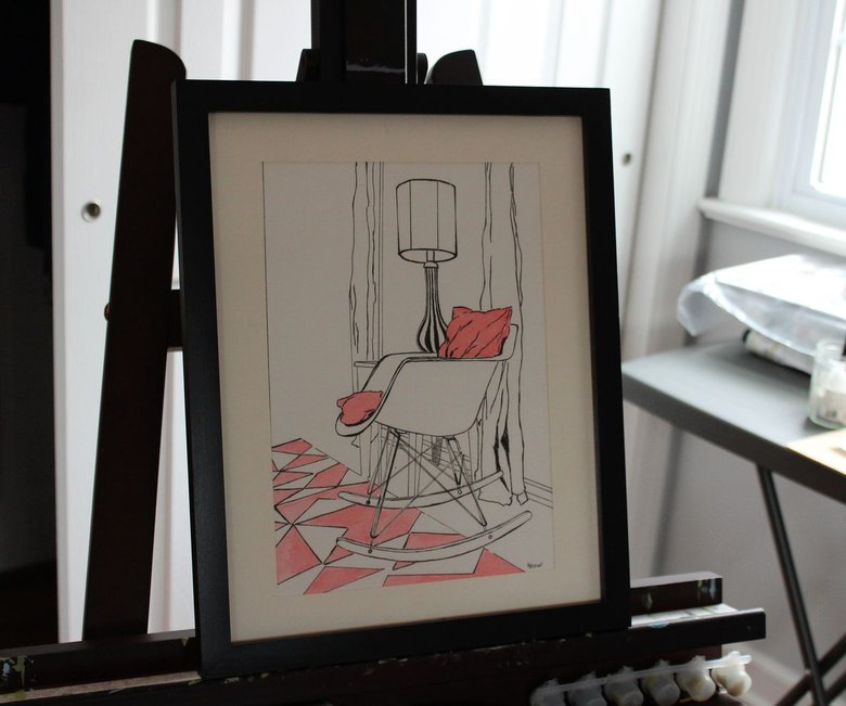 Living Room Ink drawing: Afekwo | Artfinder