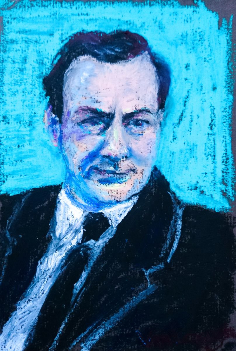 Portrait of Richard Feynman Pastel drawing by Van Lanigh | Artfinder