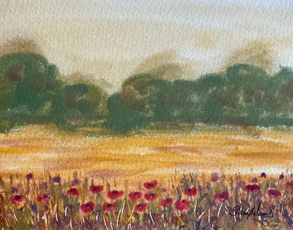 A Summers walk Watercolour: Samantha Adams