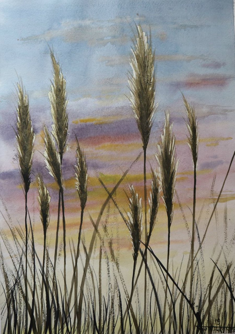 Reed (2019) Watercolor 42*30 Watercolour by Eugene Gorbachenko | Artfinder