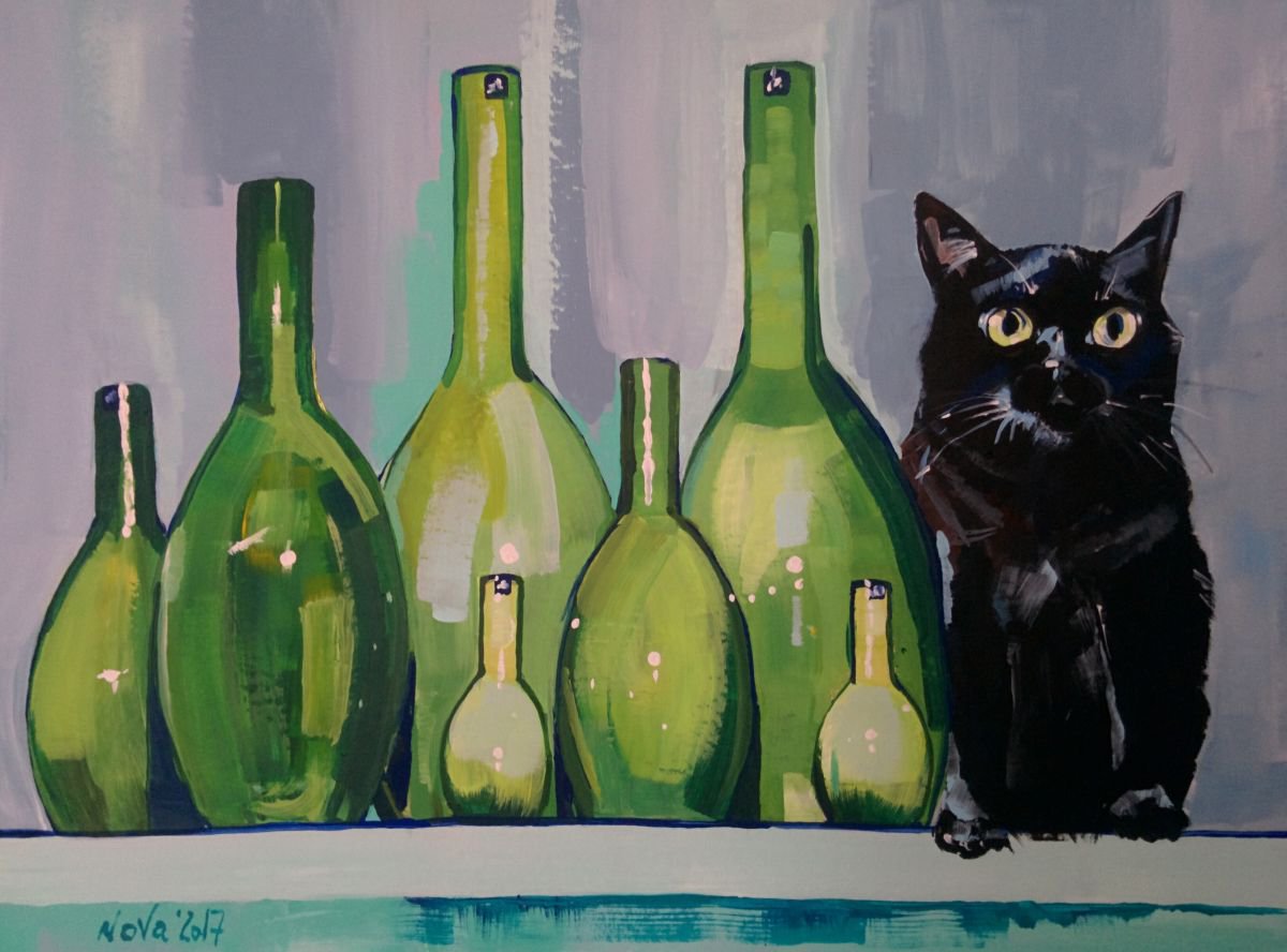 Leonardo Glassware Acrylic painting by Jelena Nova | Artfinder