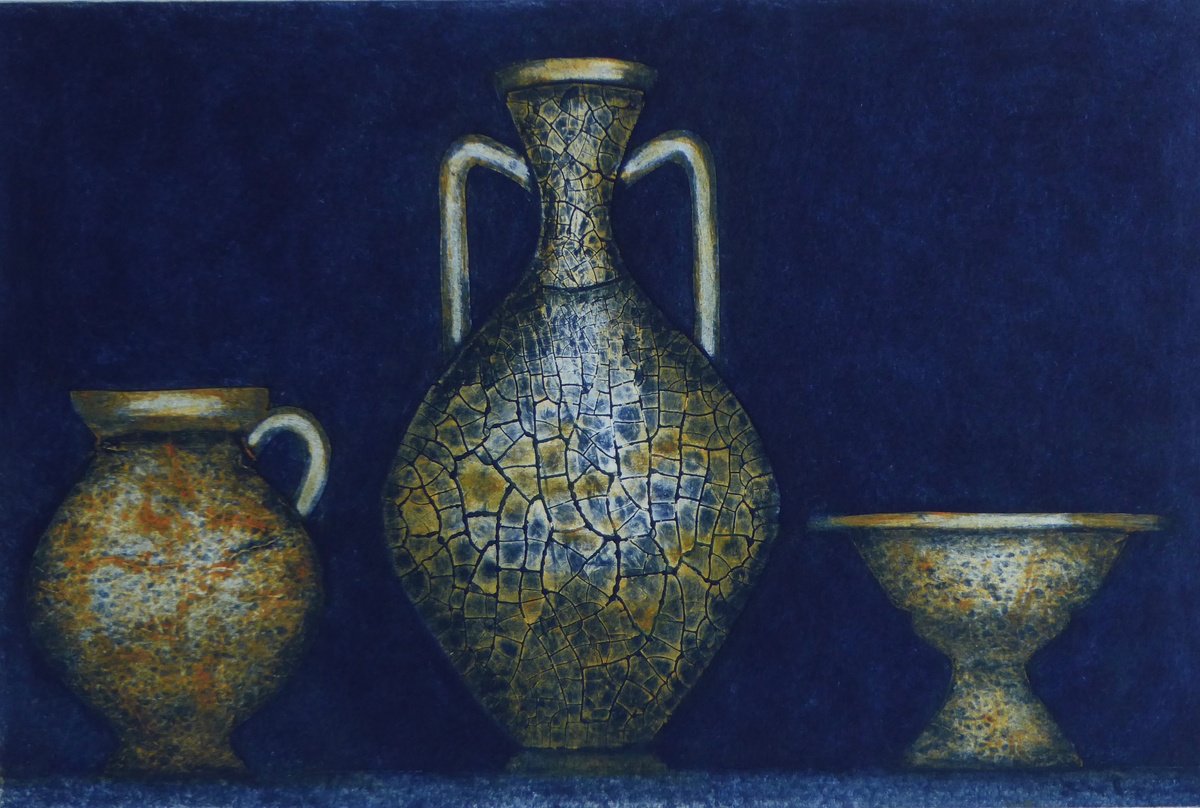 Merlin’s Cave Collagraphs: Sue Roe | Artfinder