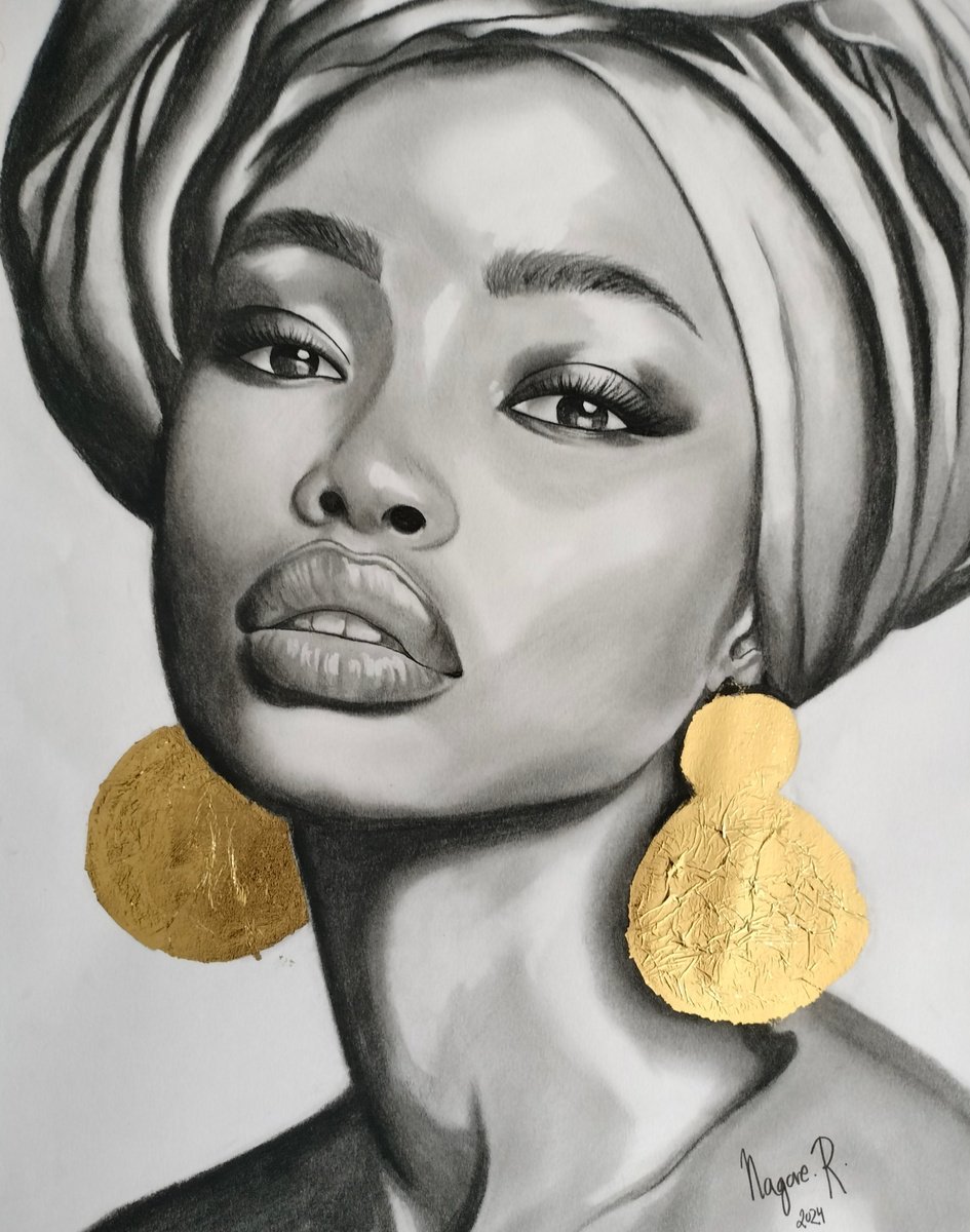Golden Pencil drawing: Nagore Rodriguez | Artfinder