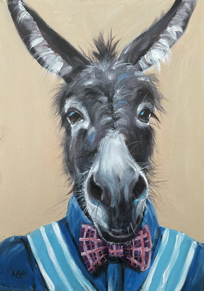 Donald Donkey Acrylic painting: Louise Brown | Artfinder