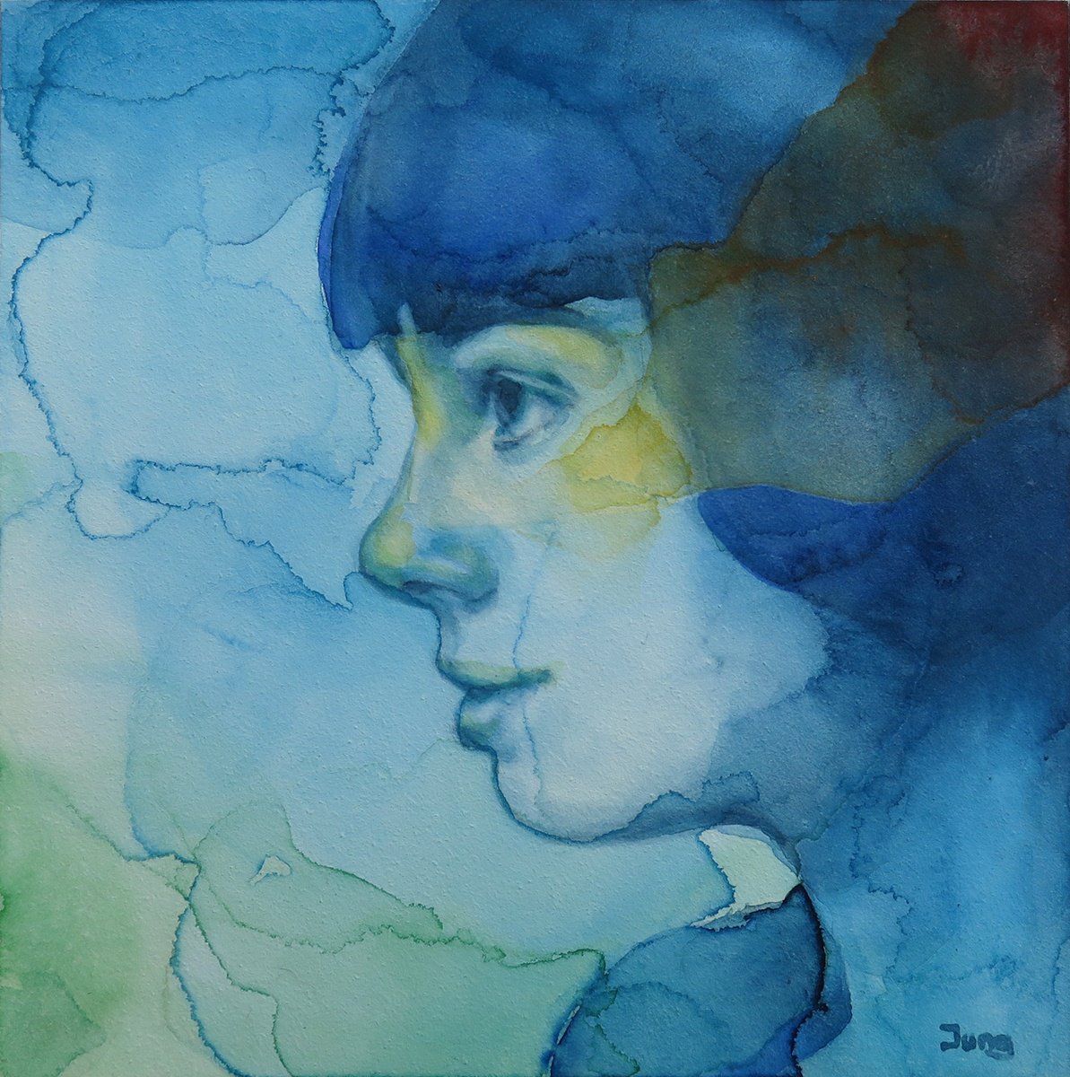 Cracked smile Watercolour: Dunja Jung | Artfinder