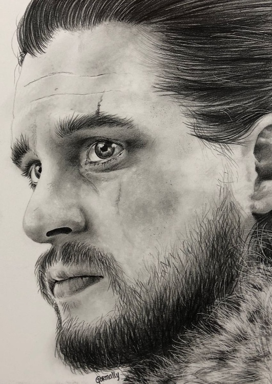 Jon Snow Pencil drawing by Steve Gormally | Artfinder