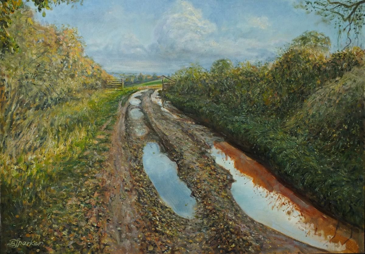 Muddy Puddles Oil painting by Brett Parker | Artfinder
