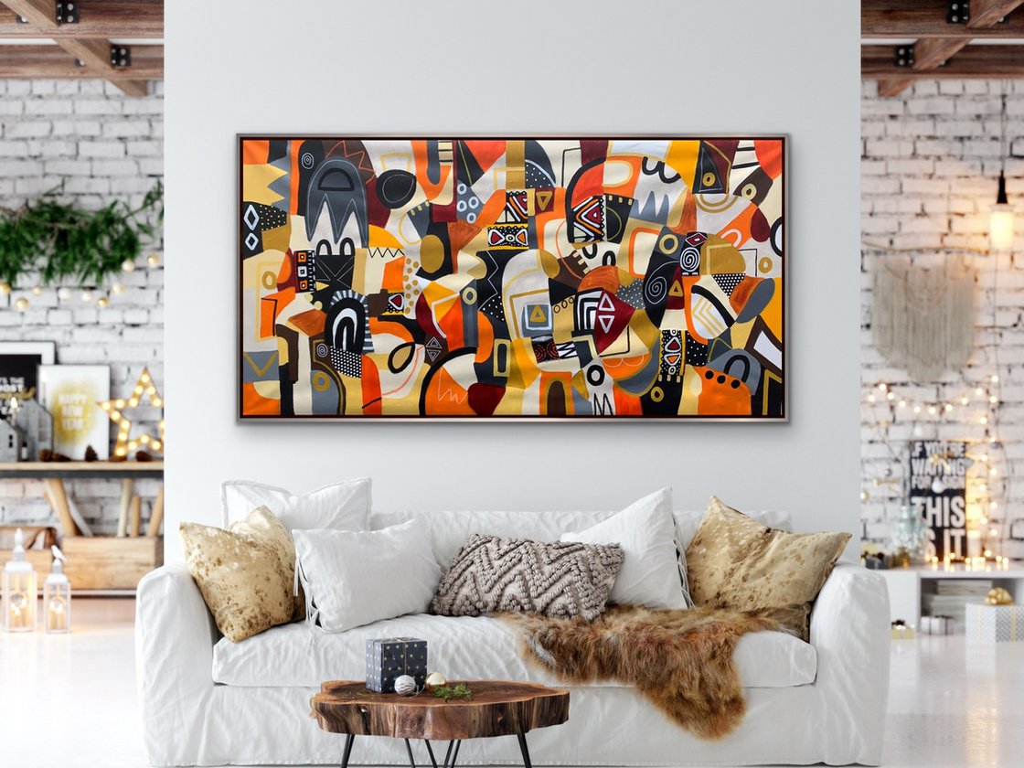 Original Acrylic Painting - Written Words by Rashna Hackett