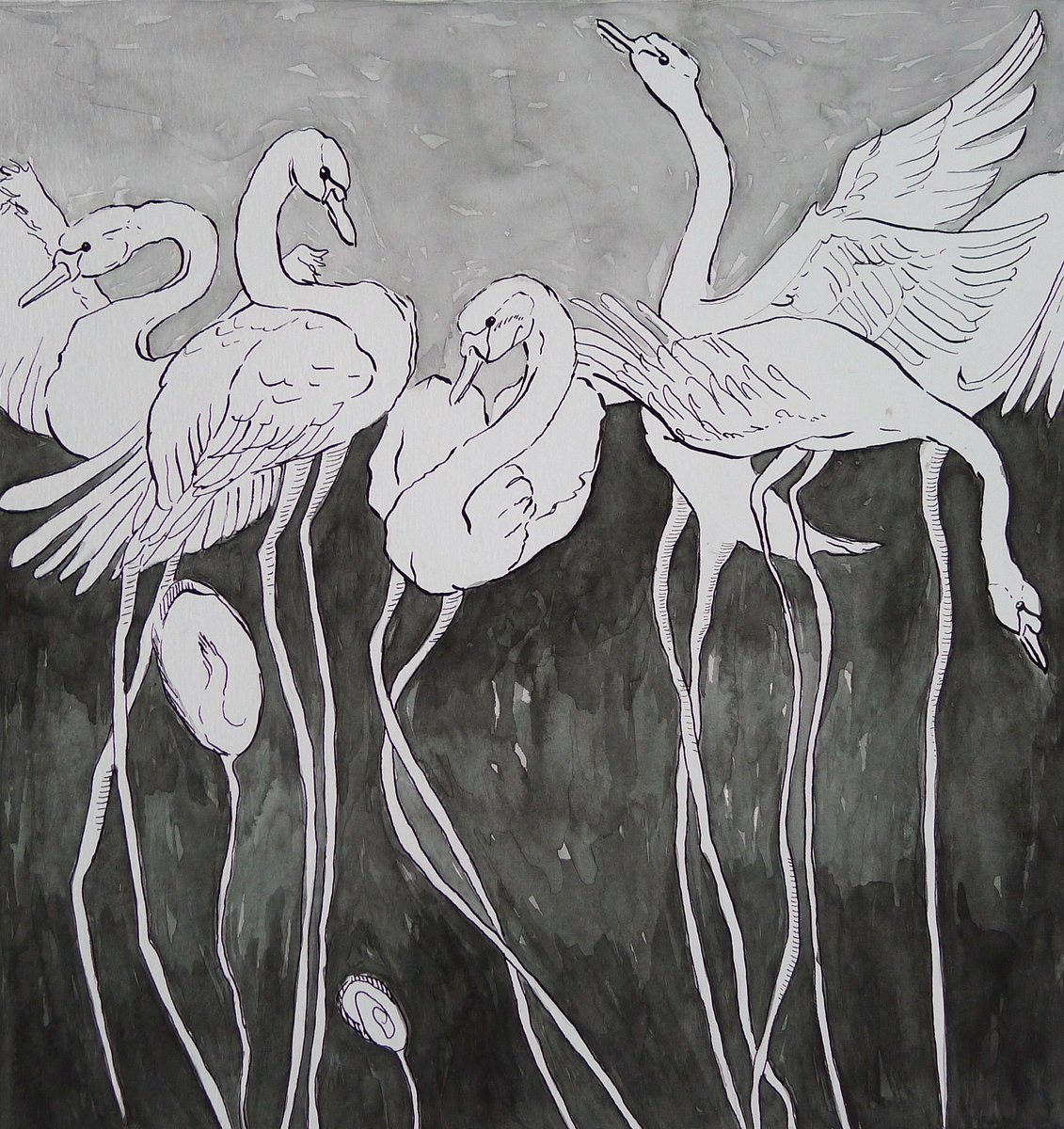 Striving for freedom#2 Ink drawing: Tatyana Kaganets | Artfinder