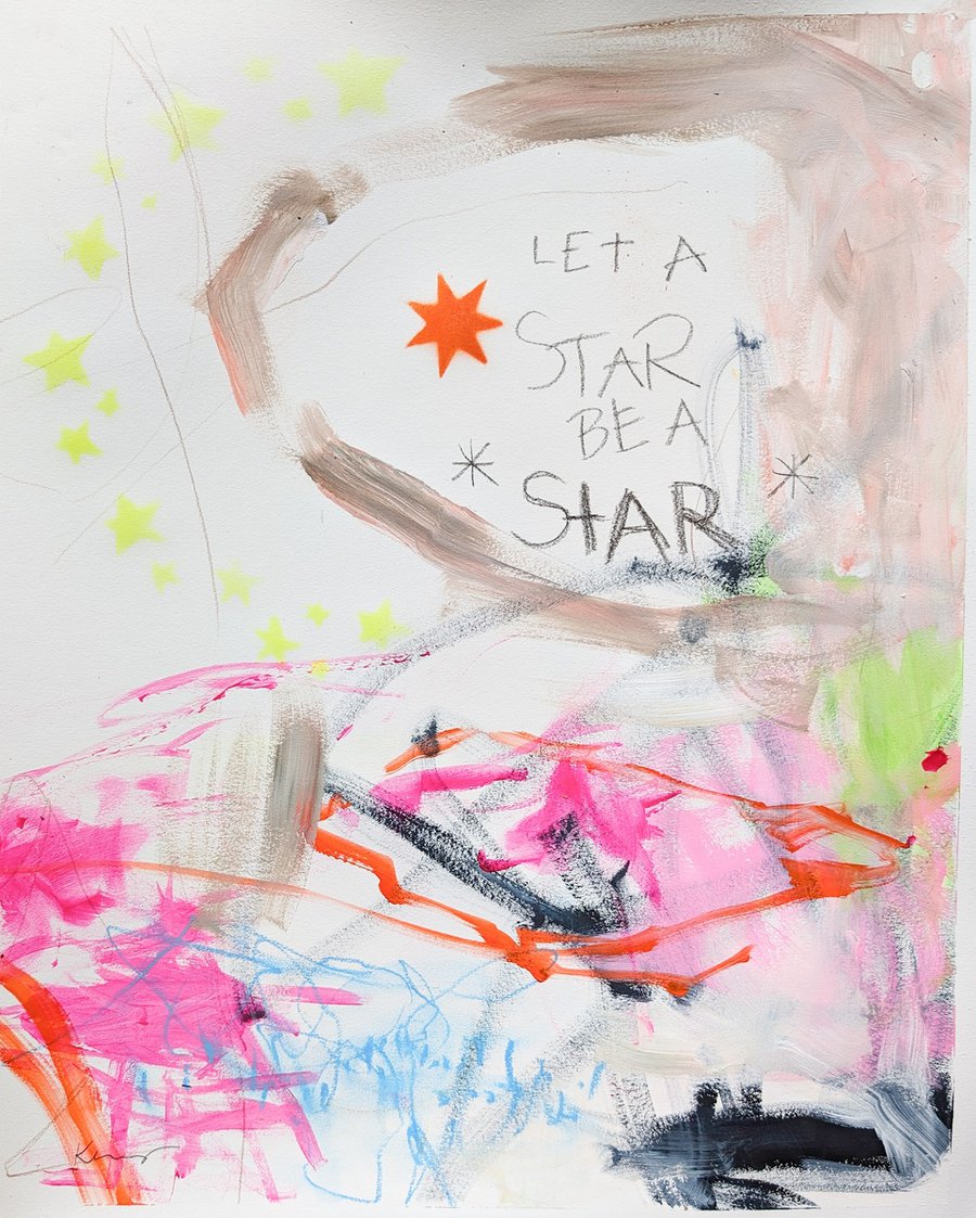 Let a Star Be a Star Mixed-media painting by Kerri McCabe | Artfinder