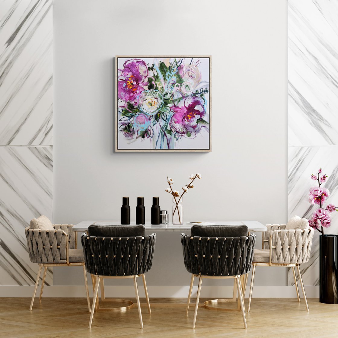 Blossom Whispers Mixed-media painting: Anna Cher | Artfinder