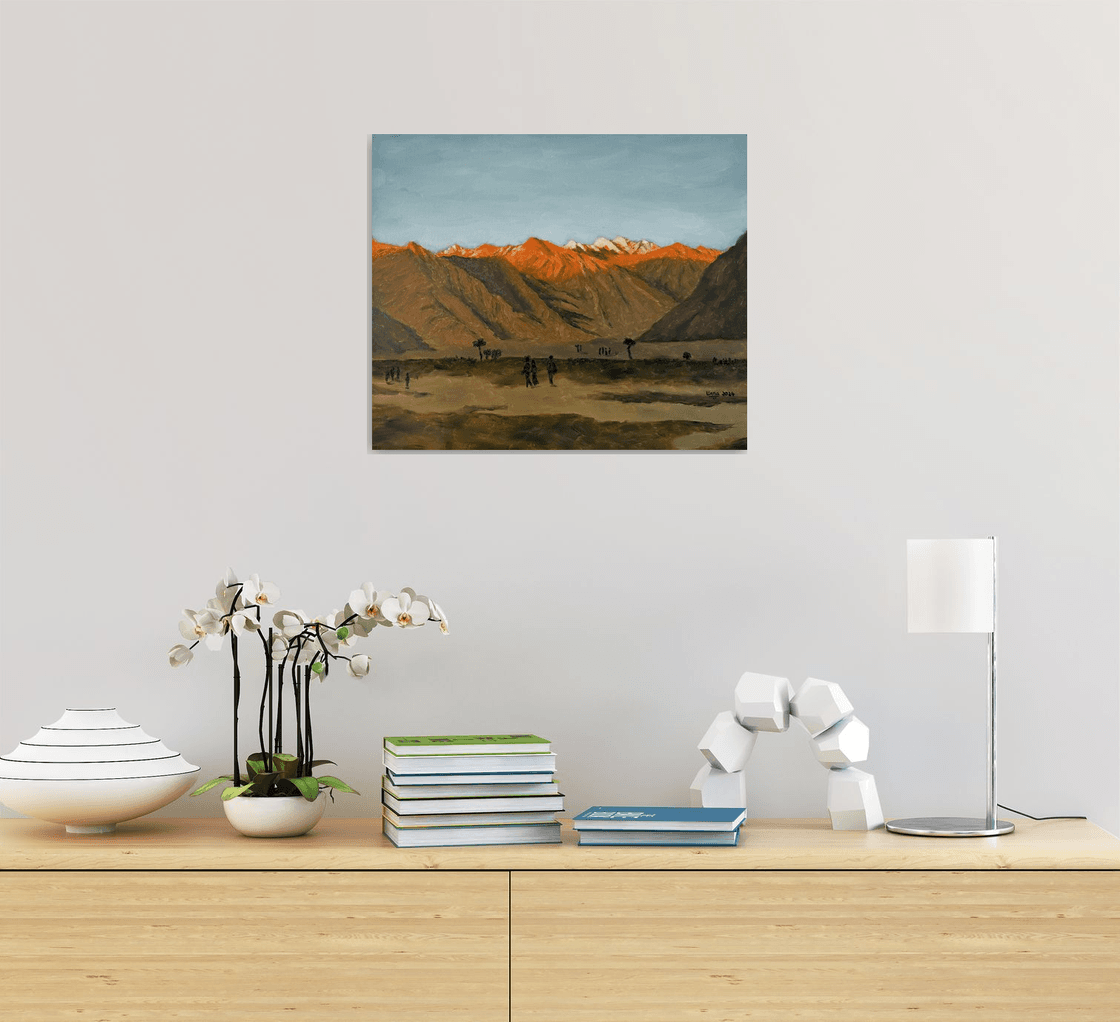 Sunset in Nubra Valley Oil painting: Uma Krishnamoorthy | Artfinder