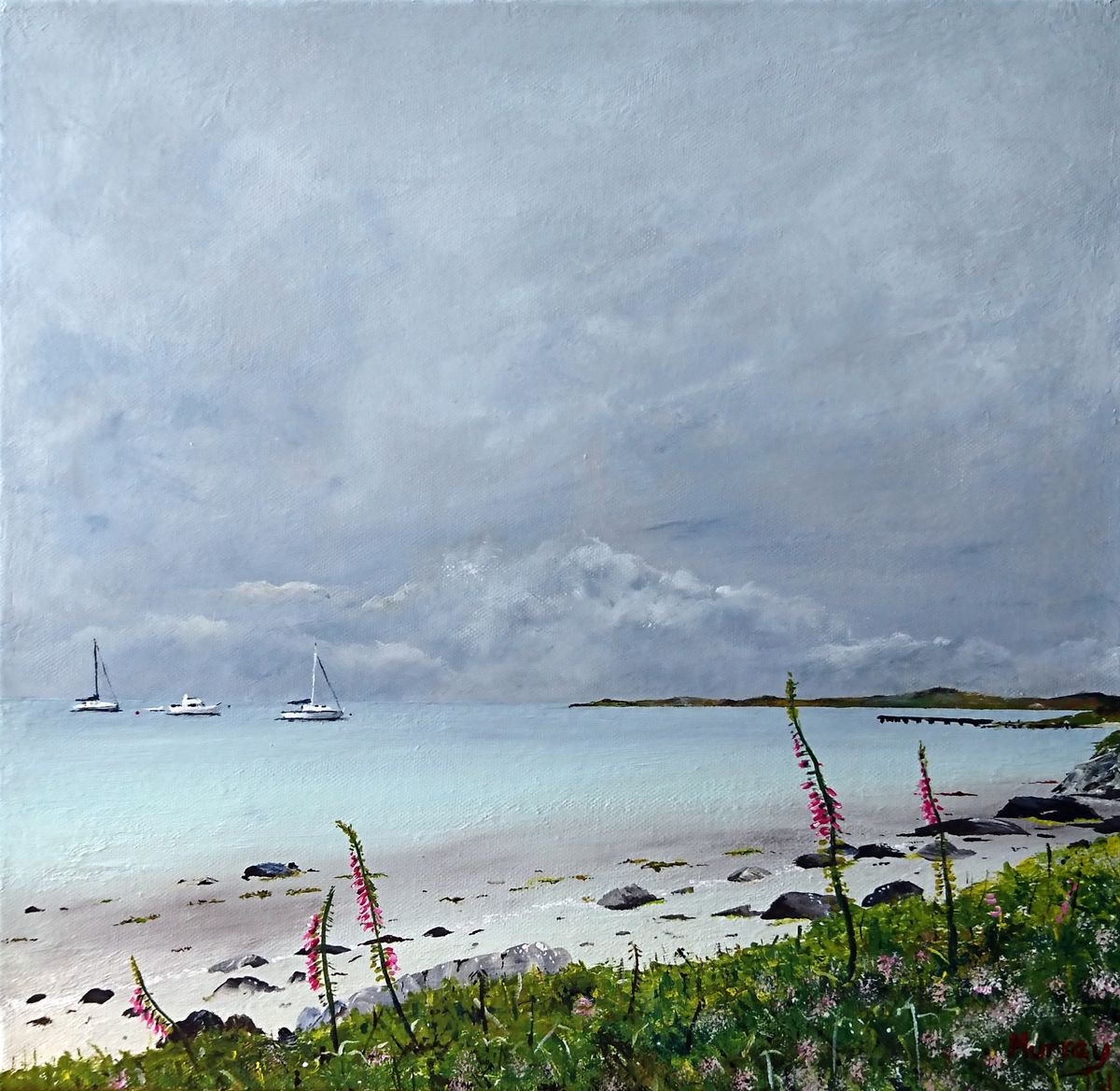 Gigha Shore Scottish Seascape Painting | Artfinder
