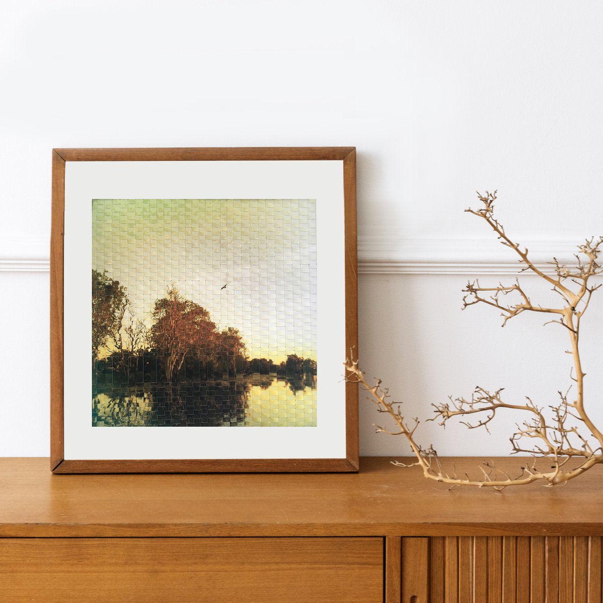 yellow river weave Collage by Jennifer Bell | Artfinder