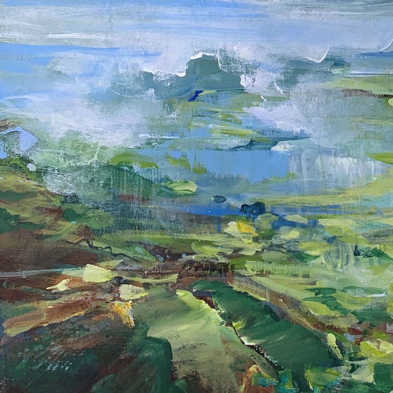 Summer lake Acrylic painting by Irina Laube | Artfinder