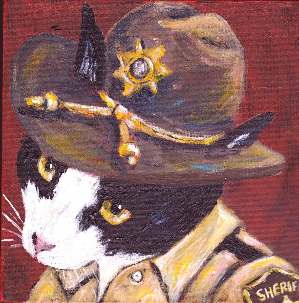 Sheriff Kitty Painting by Clare Sherwen | Artfinder