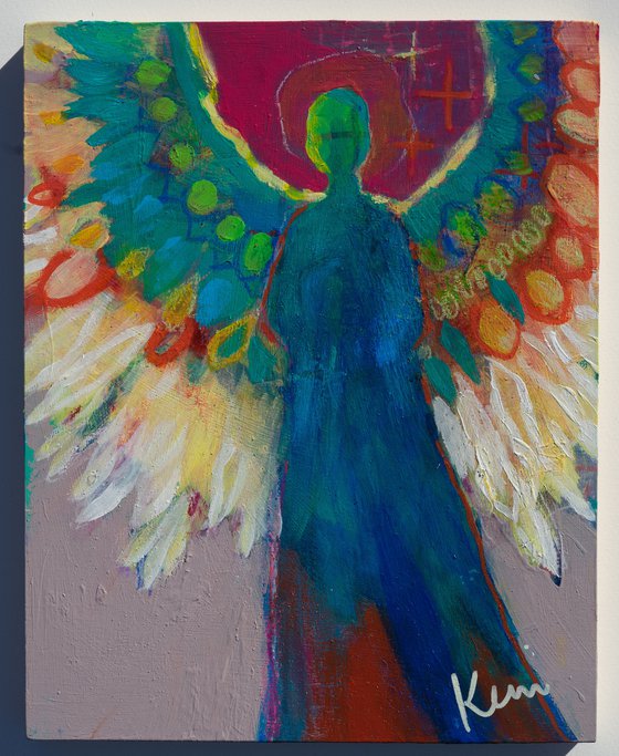 Abstract Angels Painting