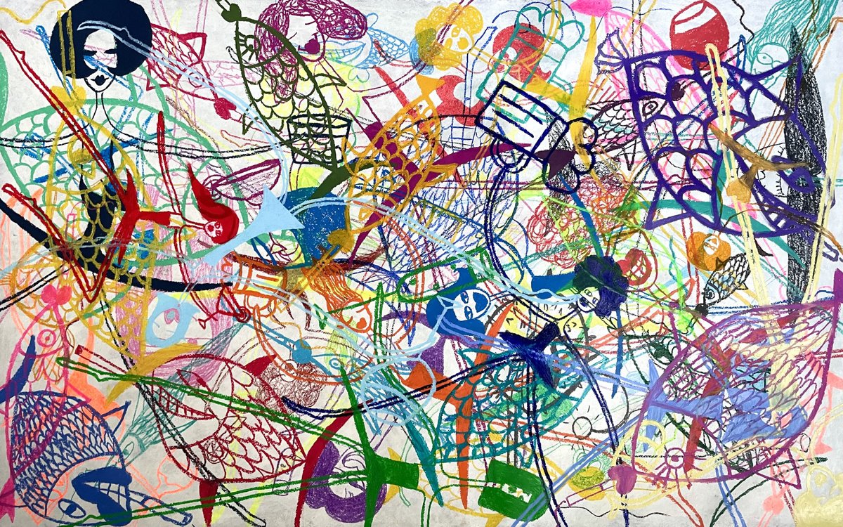 Ballerinas and fishes Pastel drawing: Ann Zhuleva | Artfinder