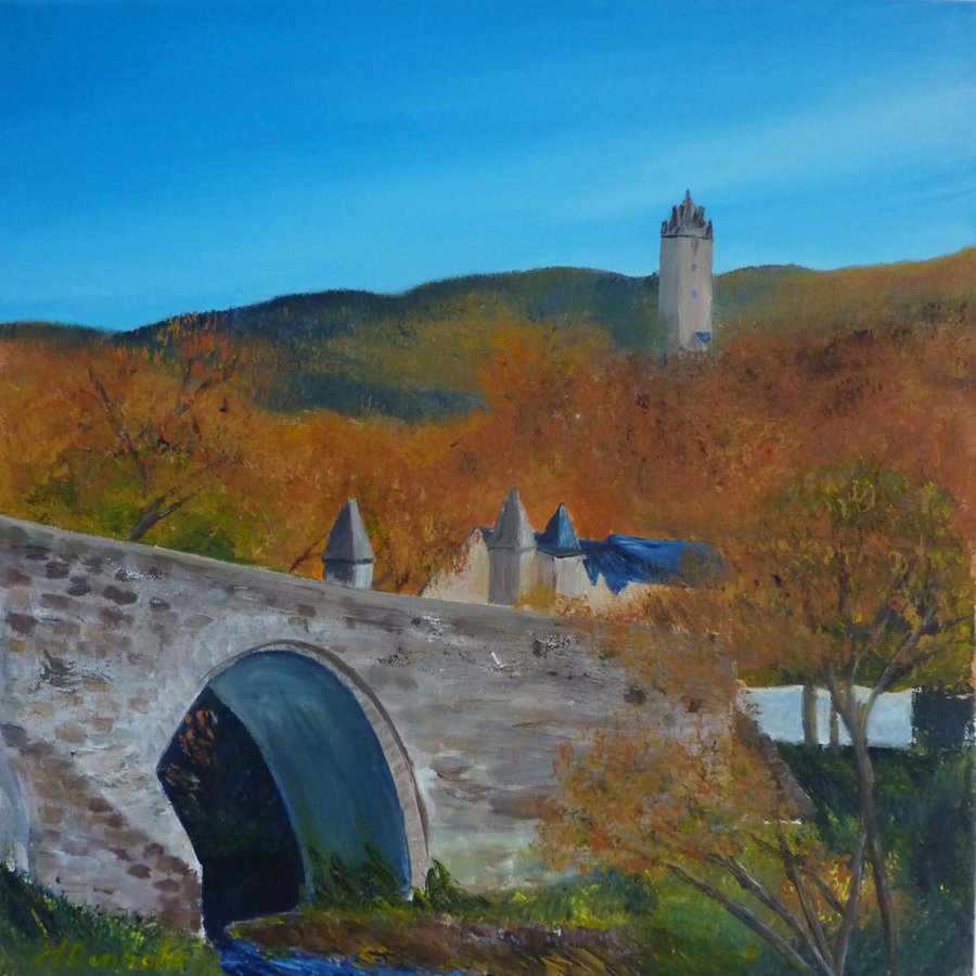 The Auld Brig, Stirling - A Scottish Landscape Painting: Margaret ...