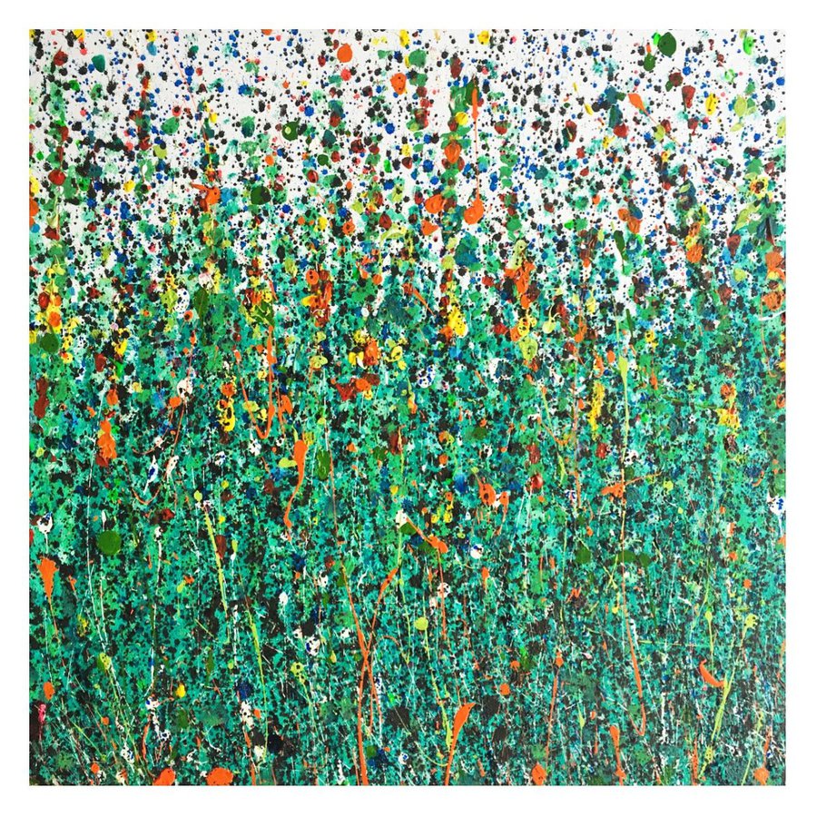 Evening Meadow Mixed-media painting by Charlotte Anna Reed HAPPY ART ...