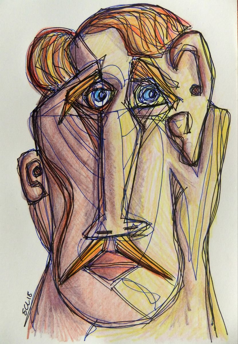 'Tache Pencil drawing by Steve Clement-Large | Artfinder