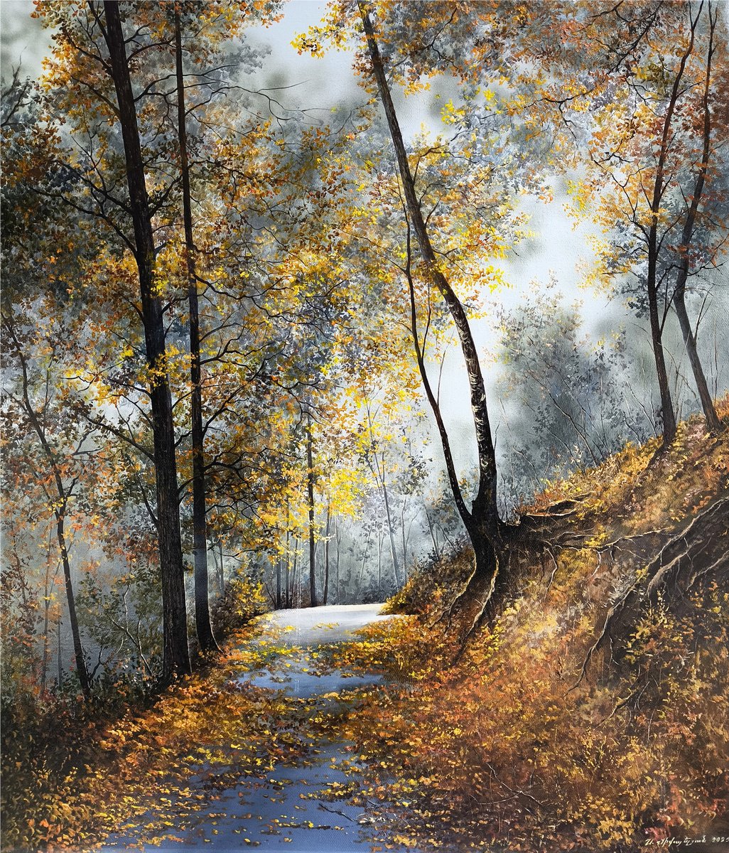 Pathway to Autumn Oil painting: Sergei Miqaielyan | Artfinder