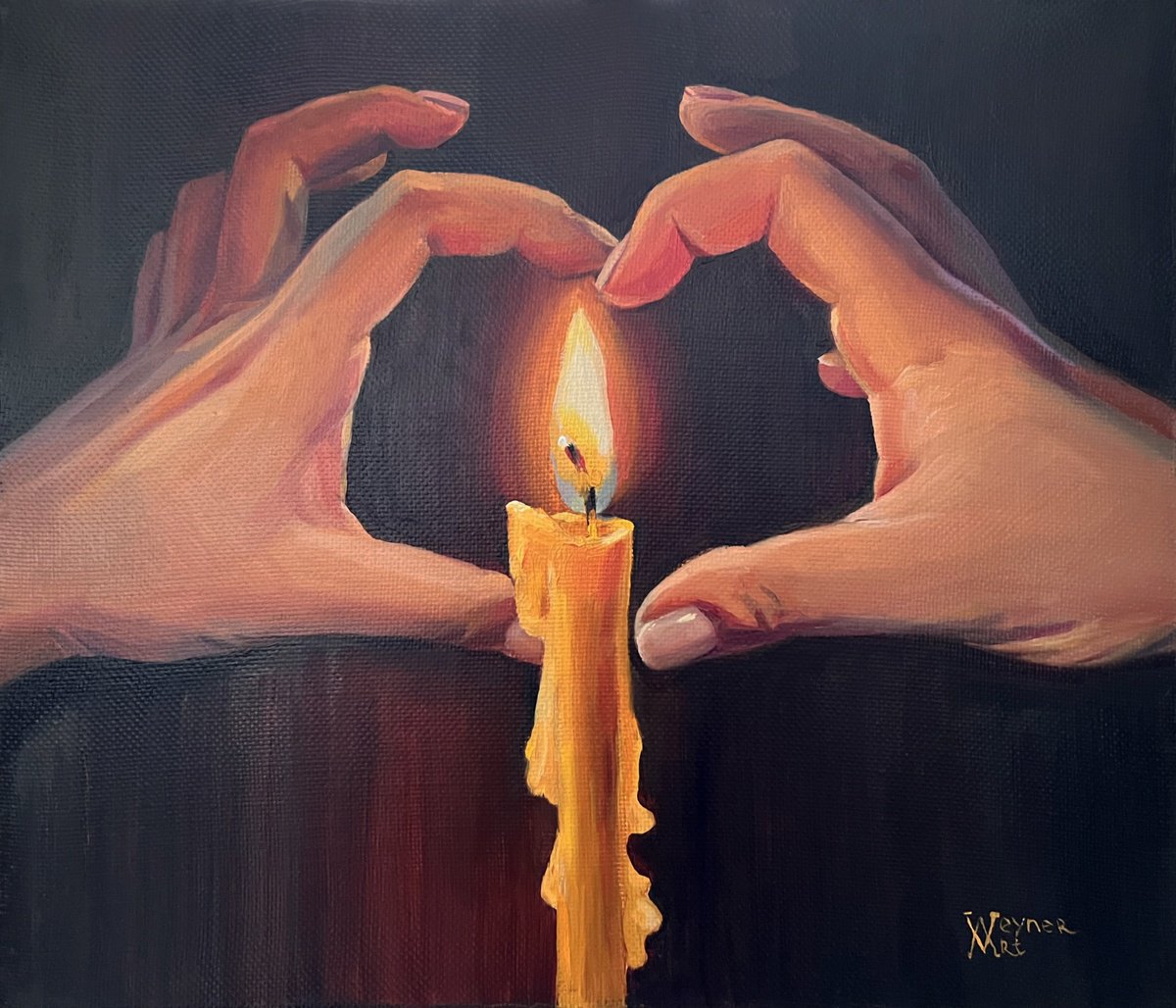 Warm heart. Love in the heart Oil painting: Natalia Veyner | Artfinder