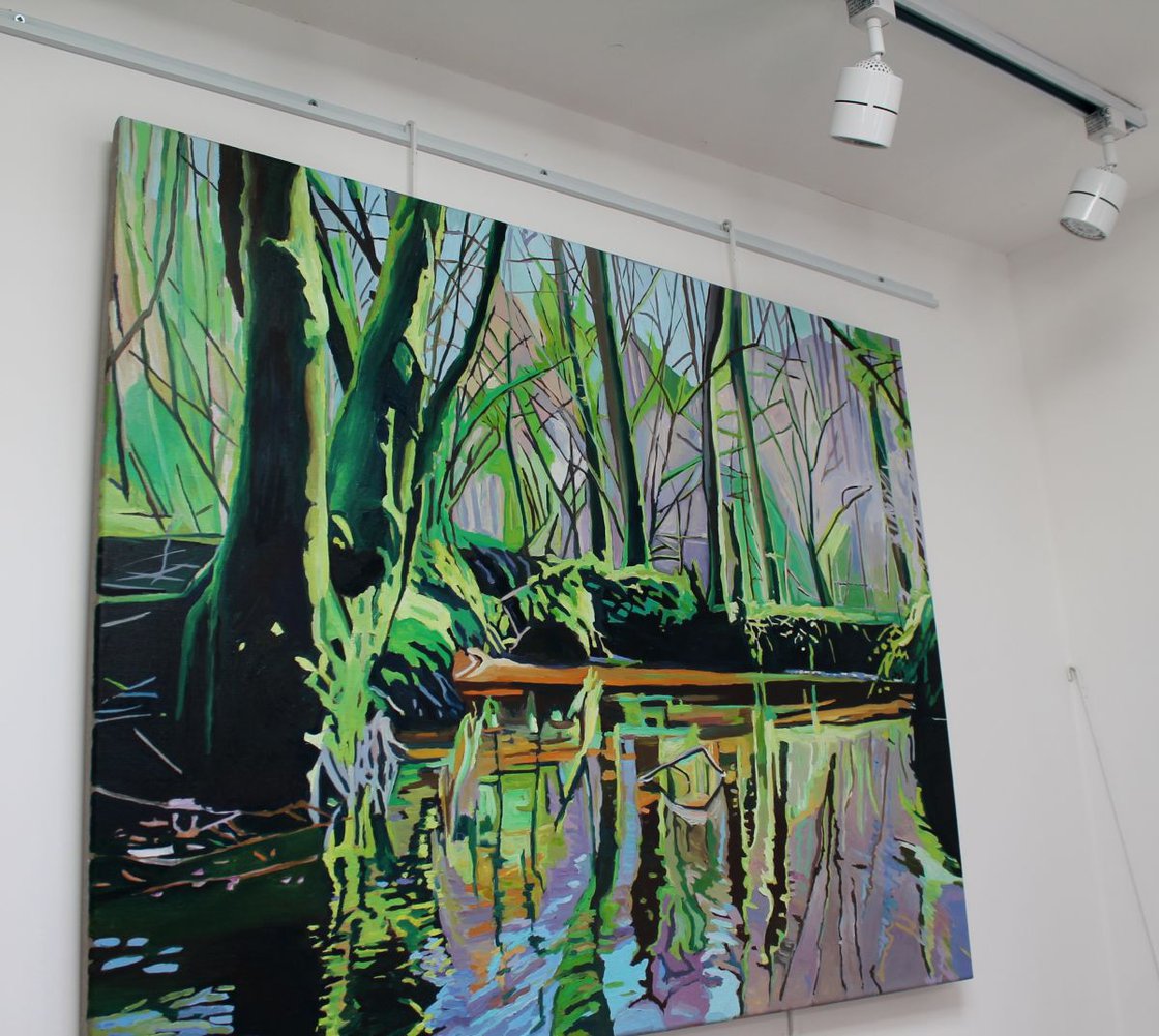 By Ilston River Oil painting by Emma Cownie | Artfinder