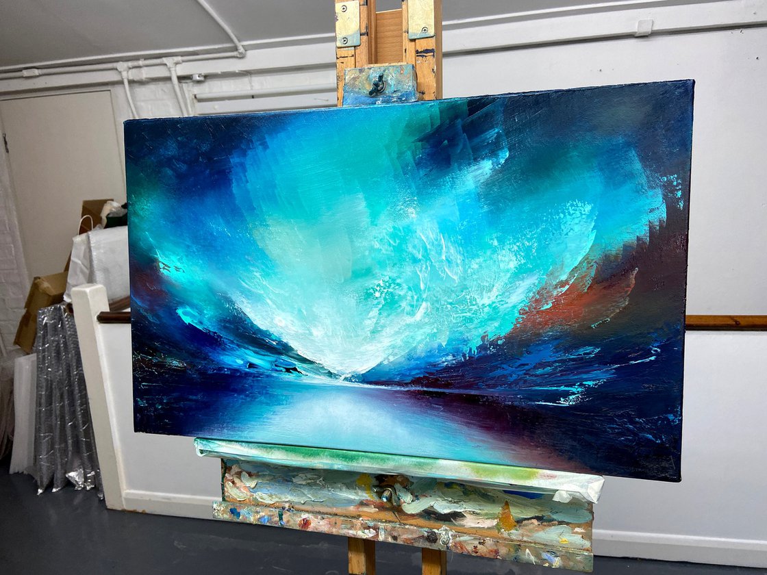 Azurite Escape Oil painting: Paul Kingsley Squire | Artfinder