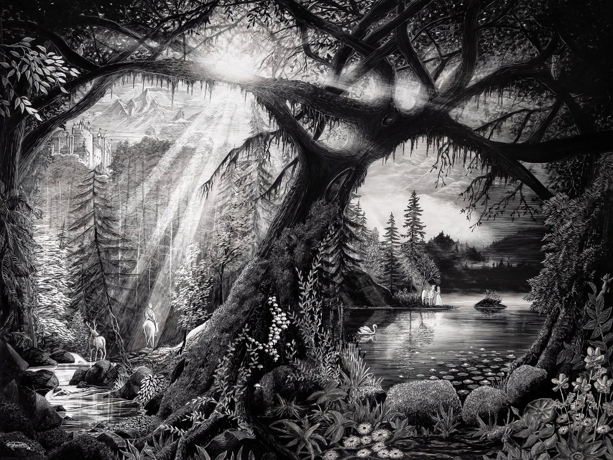 Pure Fantasy Ink drawing: Graham McKenzie-Smith | Artfinder