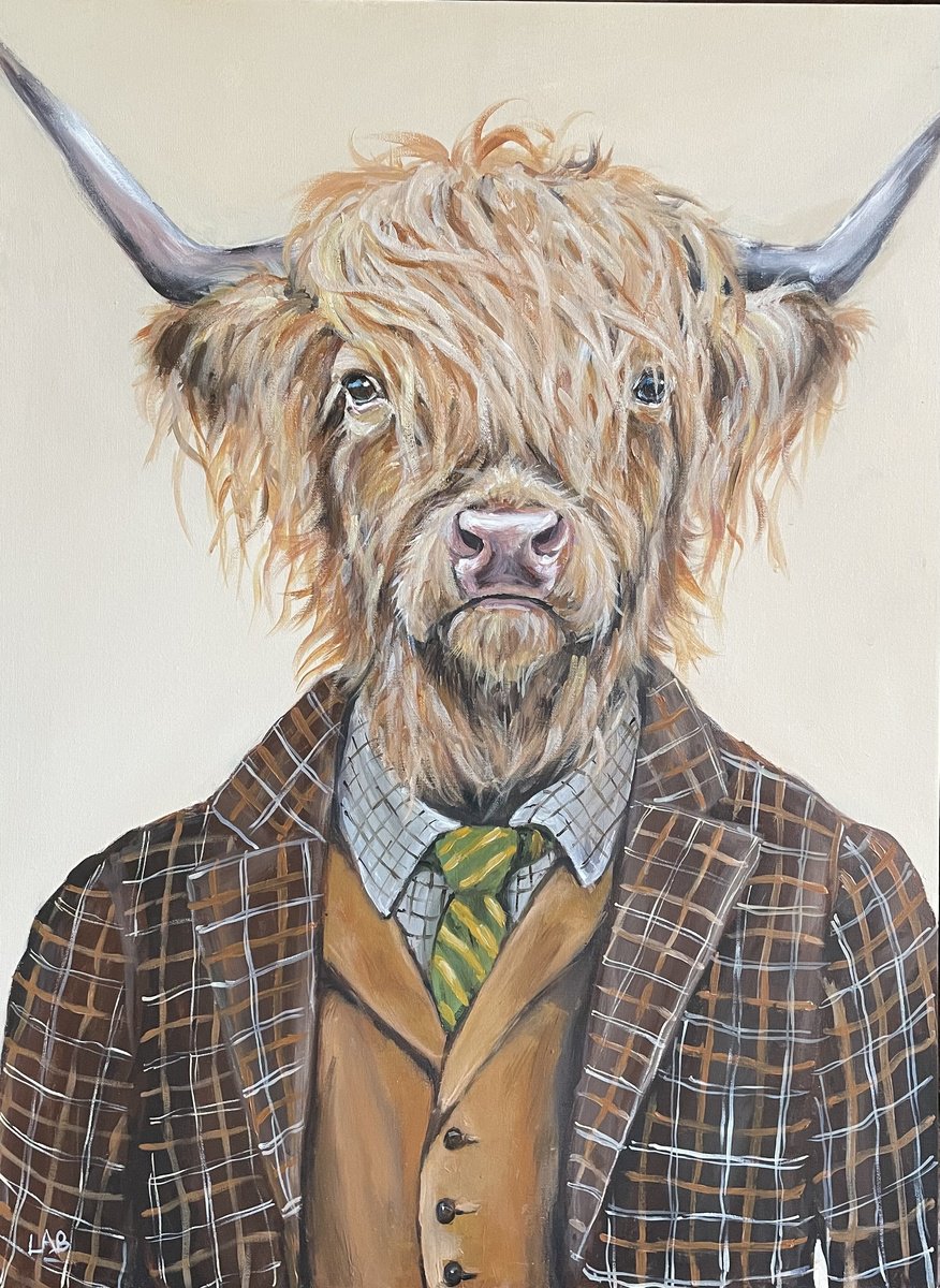 Angus Acrylic painting: Louise Brown | Artfinder