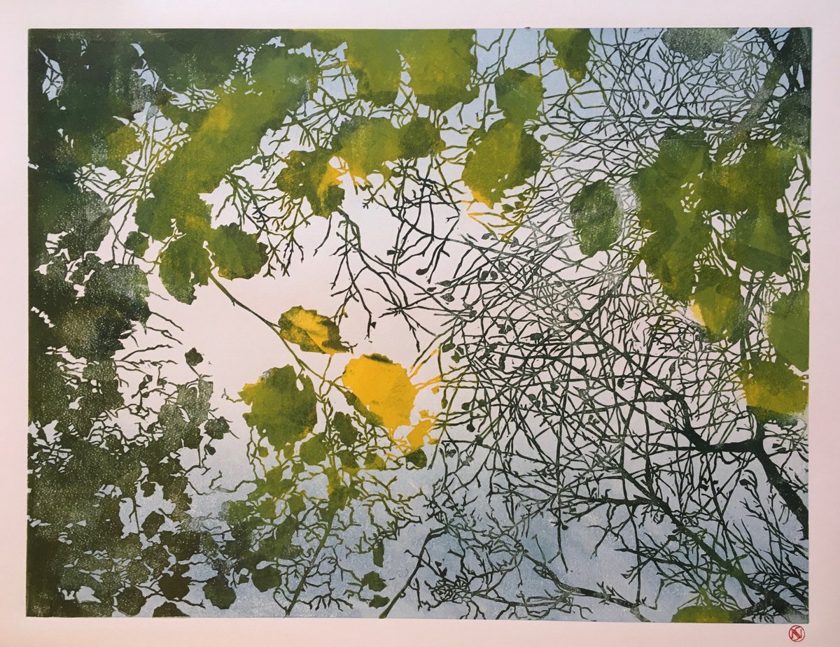 Shinrin-yoku I (version 1) Linocut: Susan Noble | Artfinder