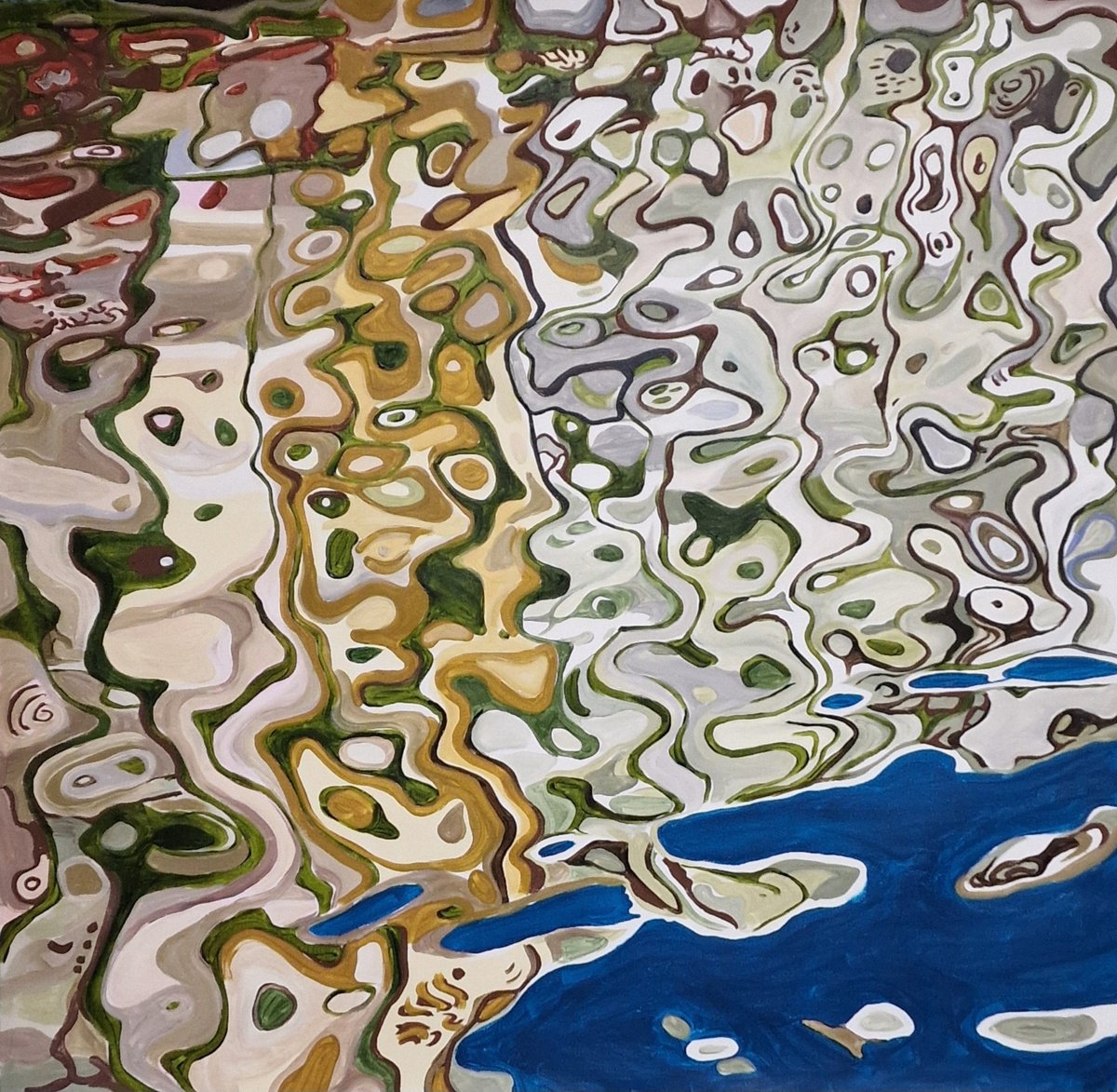 Water reflection Acrylic painting by Alexandra Djokic | Artfinder