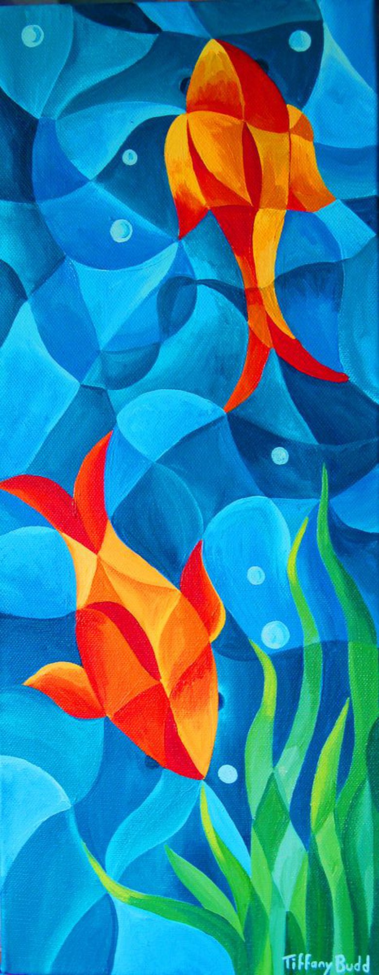 Bubble Fish Acrylic painting by Tiffany Budd | Artfinder