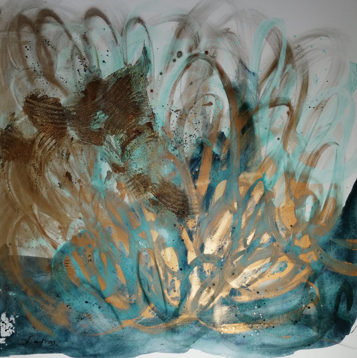 Splash Mixed-media painting: Olga David | Artfinder